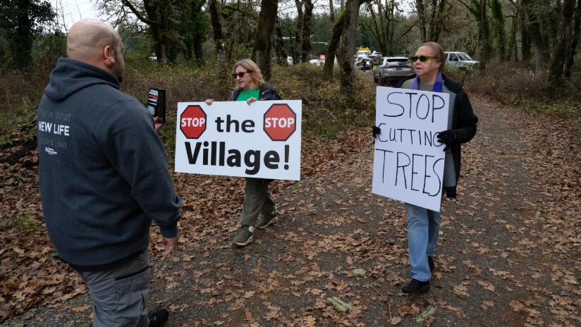 Pierce County homeless village groundbreaking draws protest - NewsBreak
