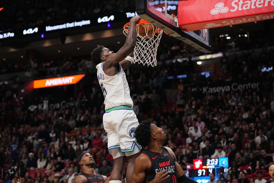 Anthony Edwards Reacts To Incredible Self-Lob Highlight: "Favorite Dunk ...