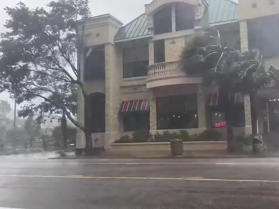 WATCH: Tropical Storm Debby brings rain, strong winds to Ocean Boulevard