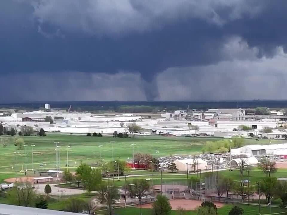 VIDEO: Drone footage of tornado forming north of Lincoln on April 26, 2024