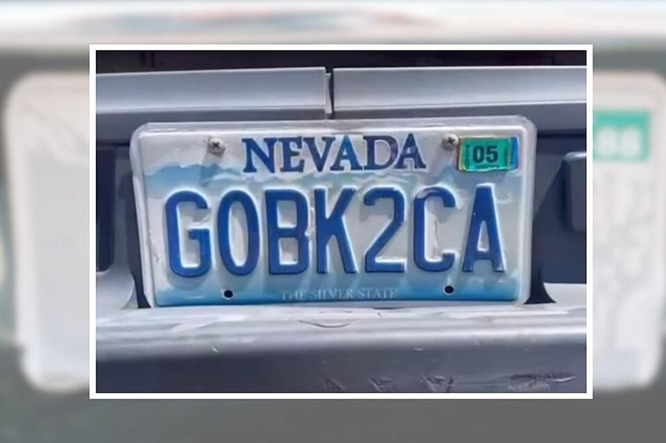‘Go Back To California’ License Plate Gets Thumbs Up From Nevada DMV ...
