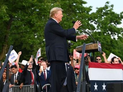 Indictees Unite: Rapper Sheff G Joins Donald Trump At Bronx Rally