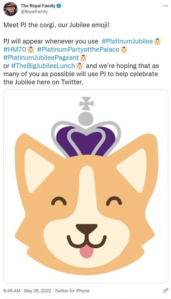 The Platinum Jubilee gets its own emoji! Royals reveal new 'PJ the ...