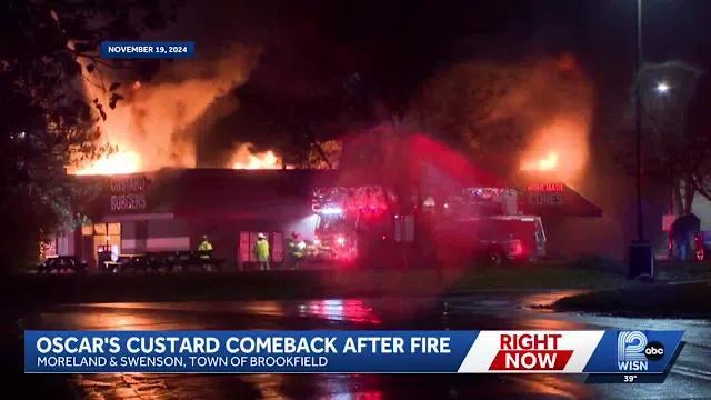 Oscar's Frozen Custard in Brookfield nears reopening after fire - NewsBreak