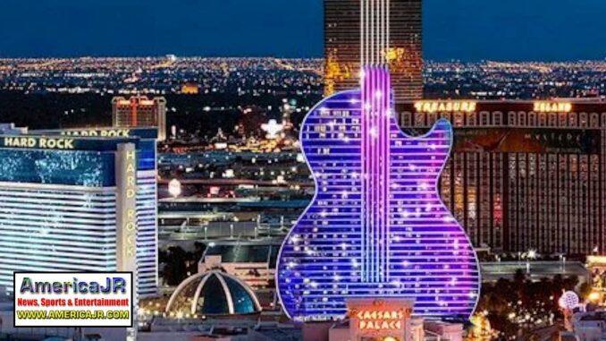 WATCH: New Hard Rock Guitar-Shaped Hotel Under Construction on Las ...