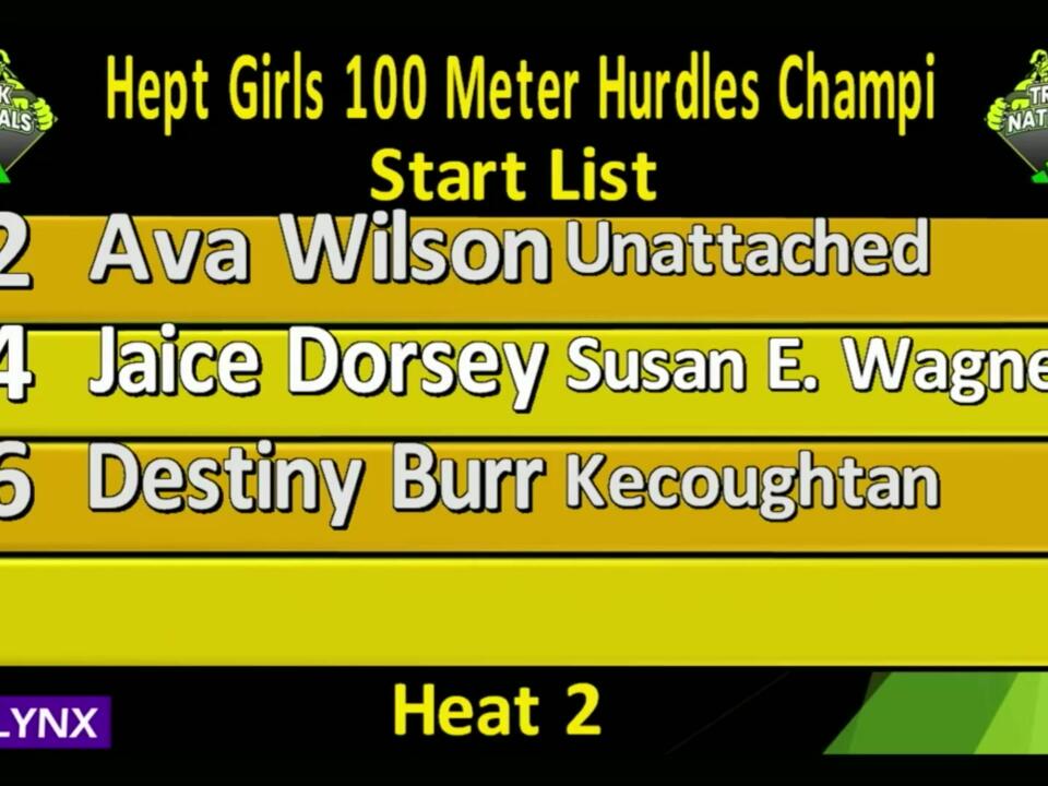 High School Girls' 100m Hurdles Hep. Championship, Finals 2