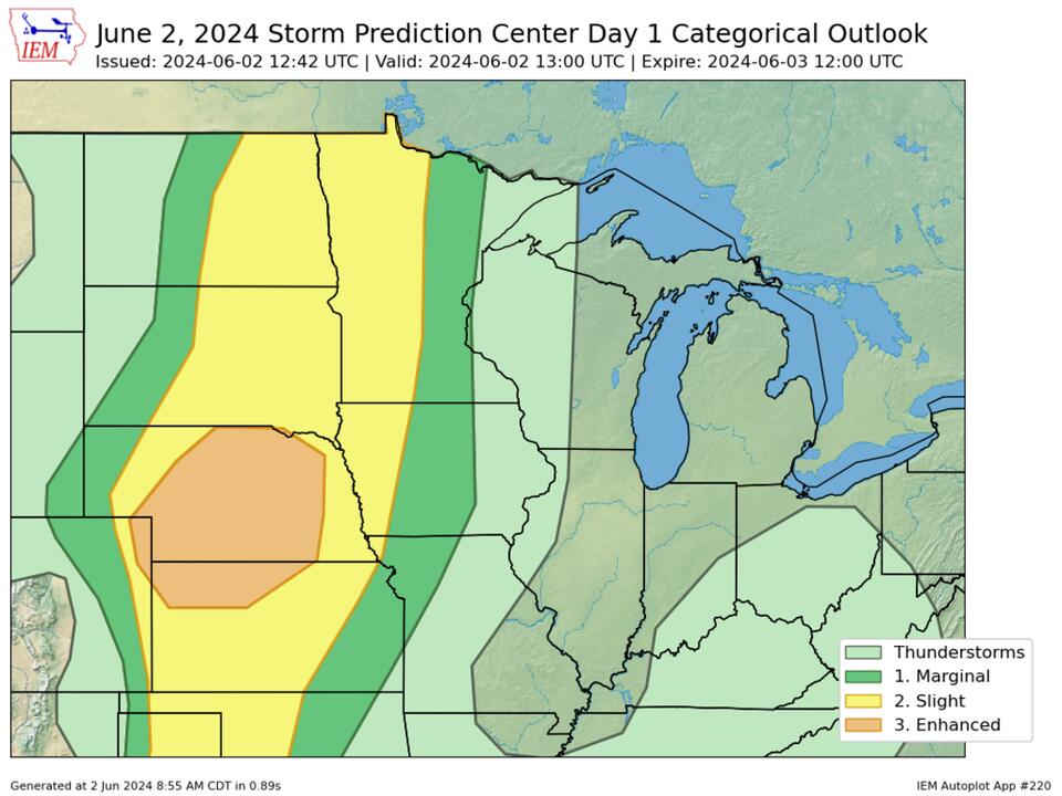 Severe storms roll into Minnesota Sunday, with more possible Tuesday