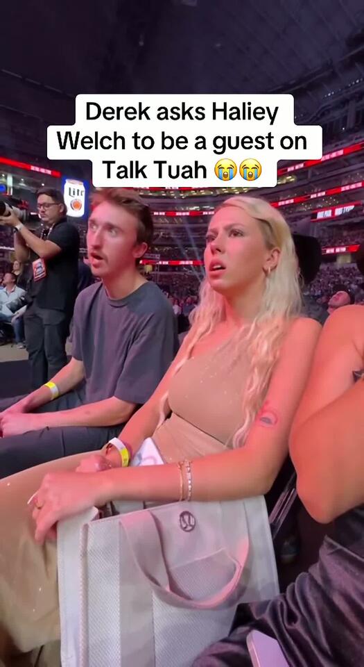 So awkward bro Talk Tuah with Haliey Welch Betr Derek ...