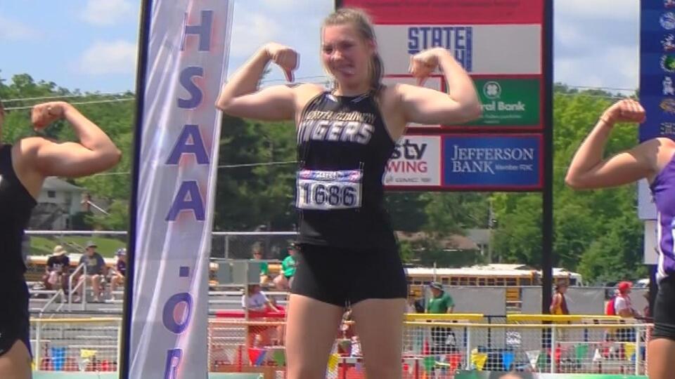 Worth County High School senior and two-time state pole vault champion ...