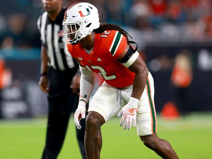Miami DE Jahfari Harvey intends is in the transfer portal as a graduate