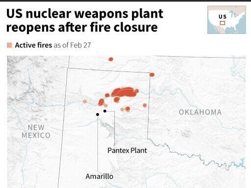 US nuclear weapons plant reopens after wildfires closure