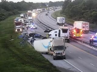 Turnpike reopens in Martin County after 2 tractor-trailers crash, including Amazon truck