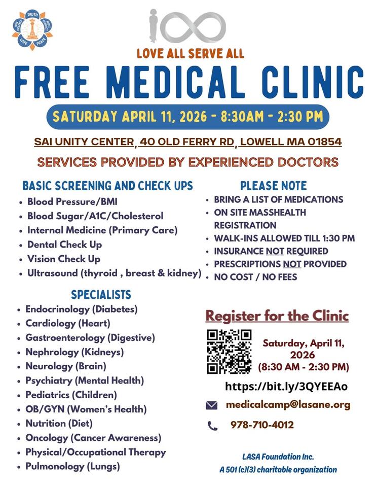 Free medical clinic in Lowell on April 11, 2026 - NewsBreak