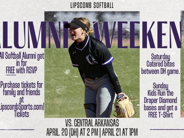 Lipscomb Softball to Host Alumni Weekend on April 20-21, 2024