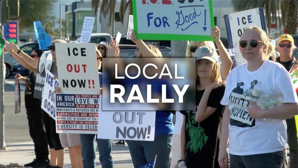 Dozens rally in La Quinta to protest ICE activity, support immigrant ...
