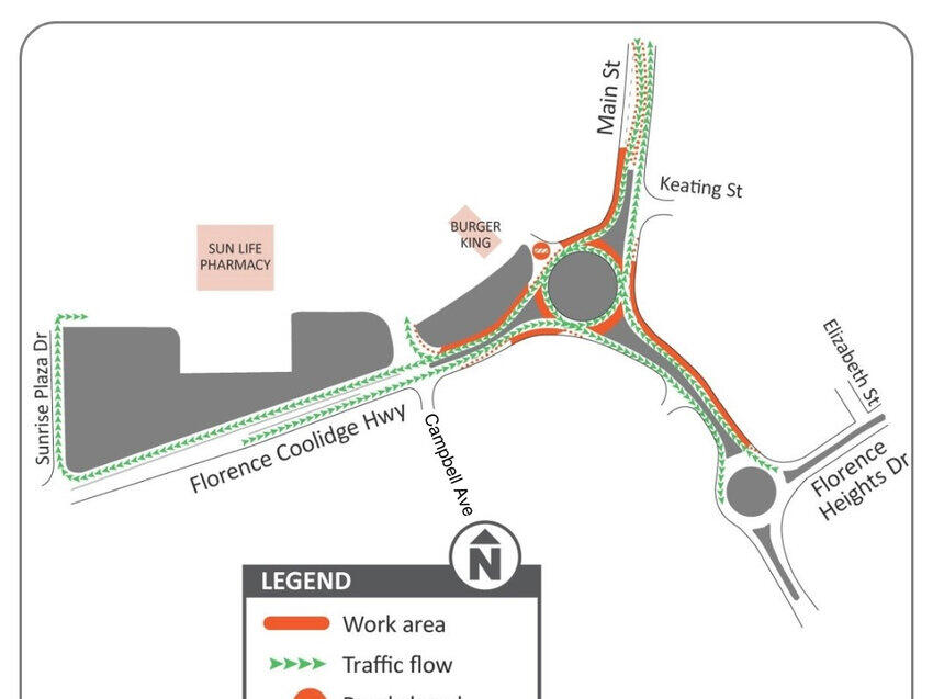 New traffic changes set at Florence roundabout project