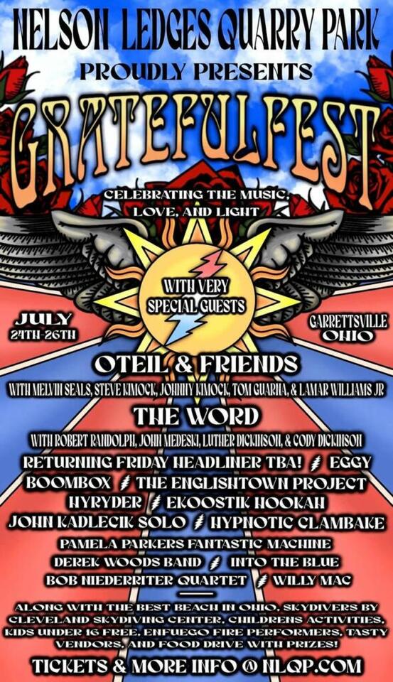 Grateful Fest 2026 Returns to Nelson Ledges Quarry Park July 24-26 ...