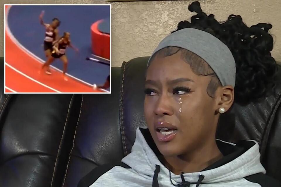 High school track star at center of baton-striking controversy speaks out in emotional interview ...