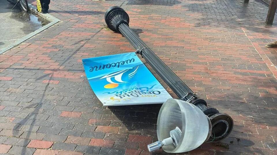 Wind Gust Topples Light Pole Onto Visiting Couple In Old Orchard Beach