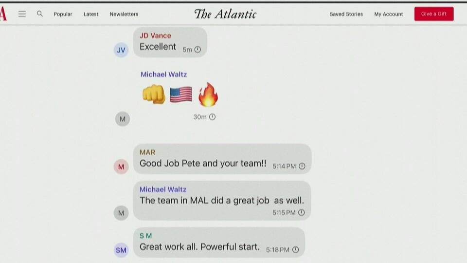 The Atlantic releases details from Signal group chat - NewsBreak