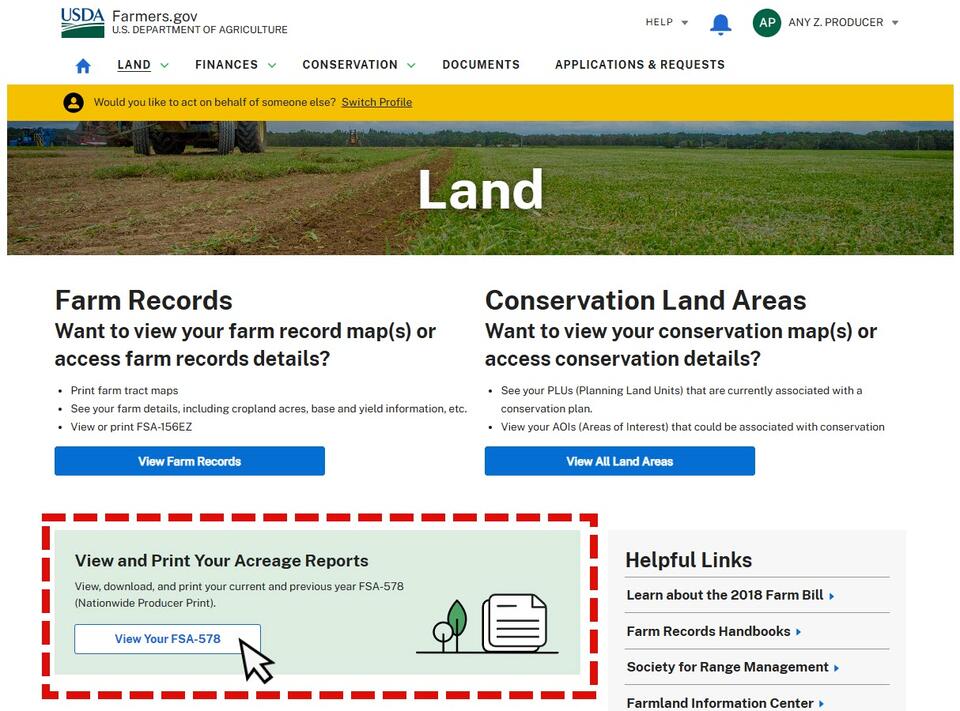 New Feature on Farmers.gov Account: Access Your Current and Prior Year ...