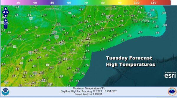 Low Humidity & Sunshine Northeast & Mid Atlantic Next 2 Days, rain ...