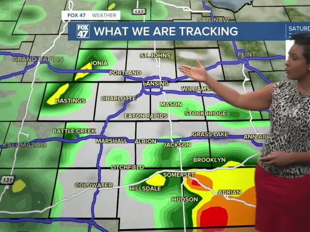 Rain moves in tonight and early showers and Thunderstorms for Saturday