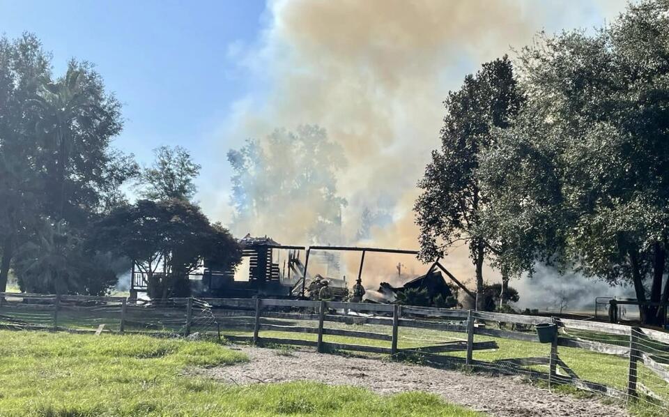 Log cabin destroyed by fire in Archer - NewsBreak