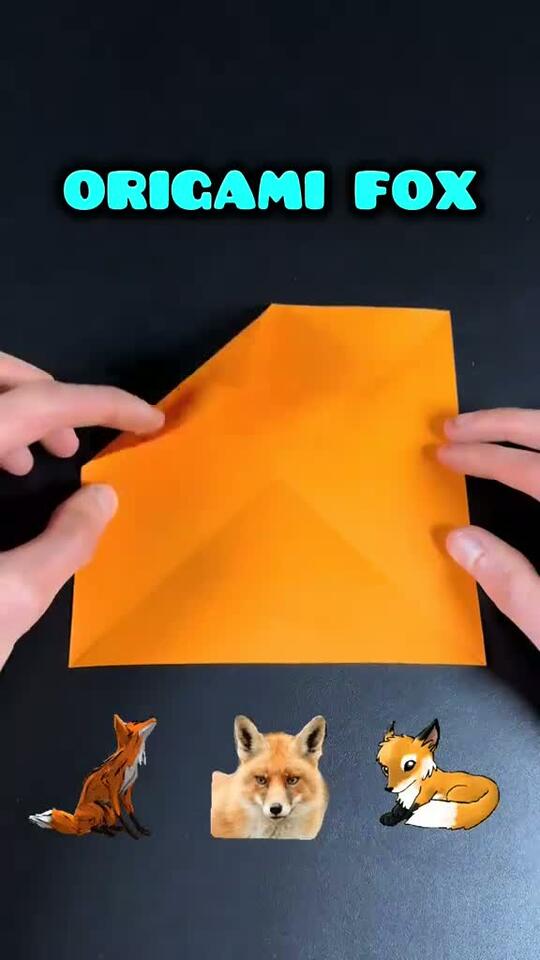 Paper Origami Easy Fox Tutorial #origami #paperfox #papercraft # ...