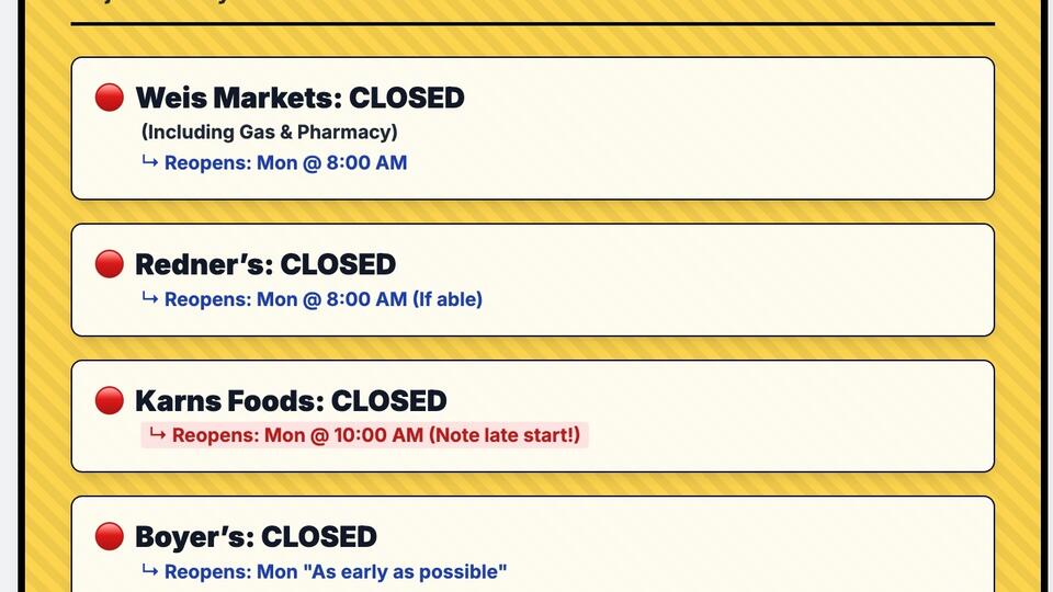 🚨SUNDAY GROCERY UPDATE: Everything is closed. Here is the list. - NewsBreak