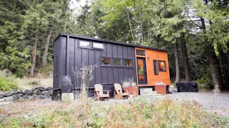 Homeowner shares video tour after building tiny home with beautiful ...