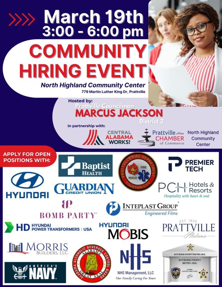 Community Hiring Event is March 19th at North Highland Community Center ...