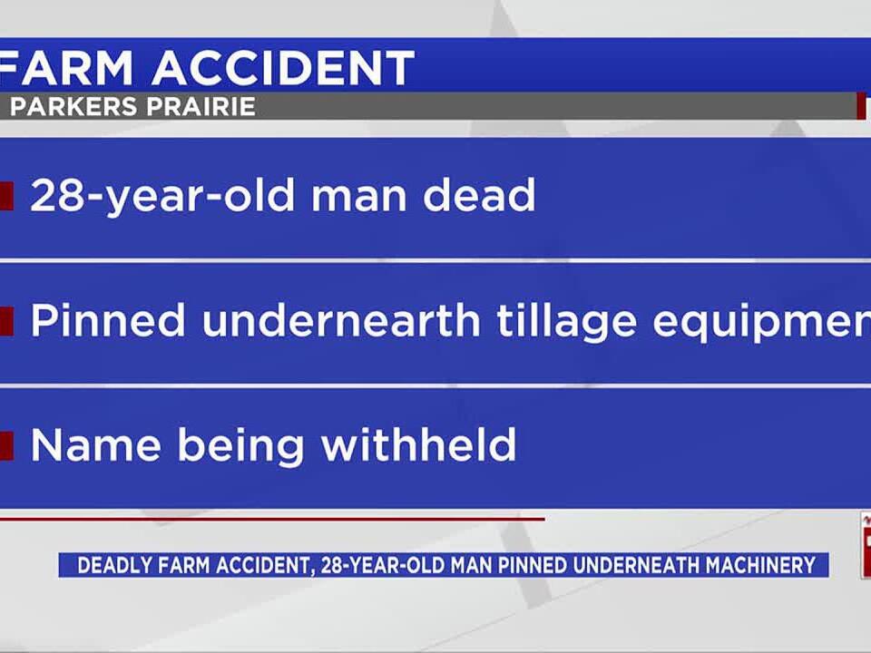 Deadly farm accident, 28-year-old man pinned underneath machinery