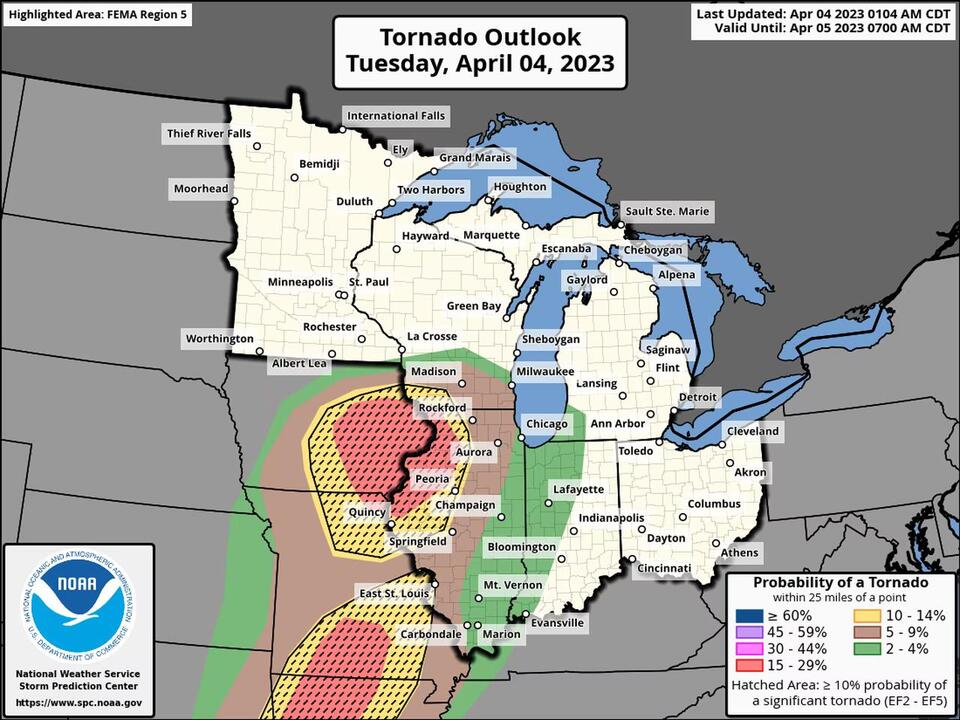 Michigan under tornado, severe thunderstorm bullseye - NewsBreak