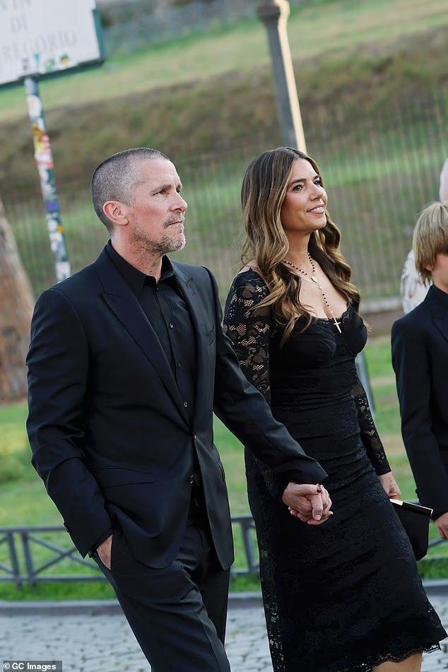 Christian Bale poses with BOTH his kids in rare family photo with wife ...