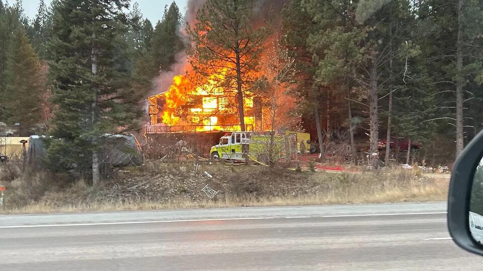 Crews rush to structure fire near Evaro Hill - NewsBreak