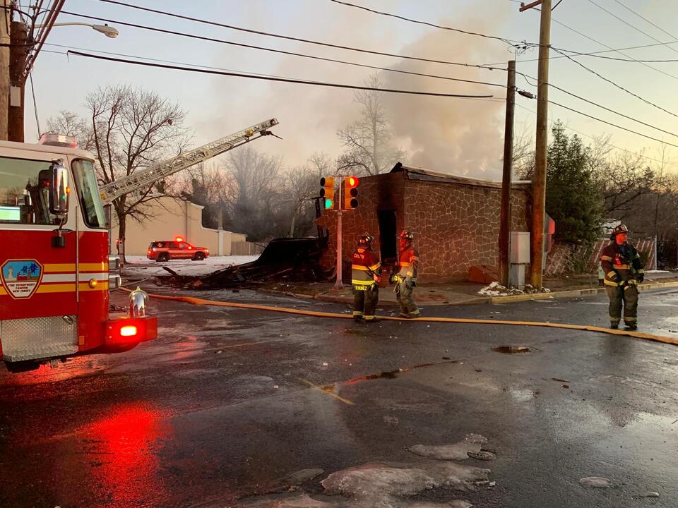 Firefighter injured while responding to Camden house fire, collapse ...