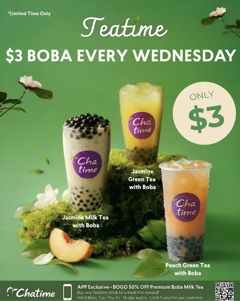 Chatime USA Launches $3 “Teatime Wednesday” Ahead of National Bubble ...