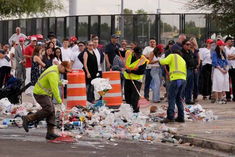 'Goes beyond disrespect': Trash left outside Charlie Kirk memorial has ...