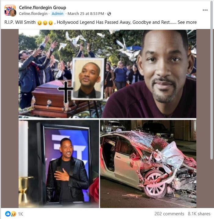 Fact Check: Hollywood Legend Will Smith Has NOT Passed Away -- Click ...