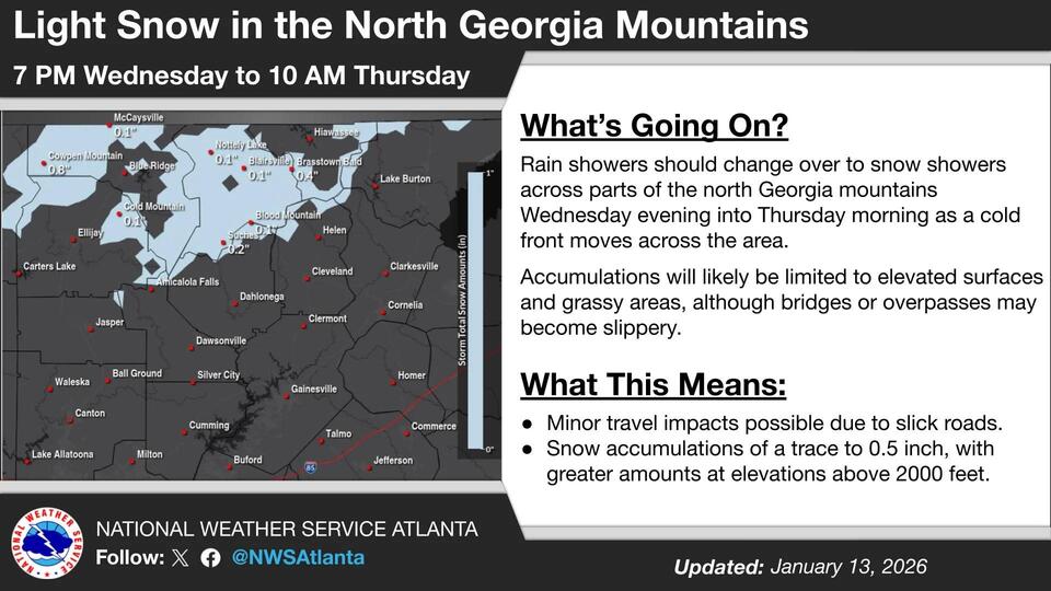 The Latest on Georgia’s Expected Thursday Snow - NewsBreak