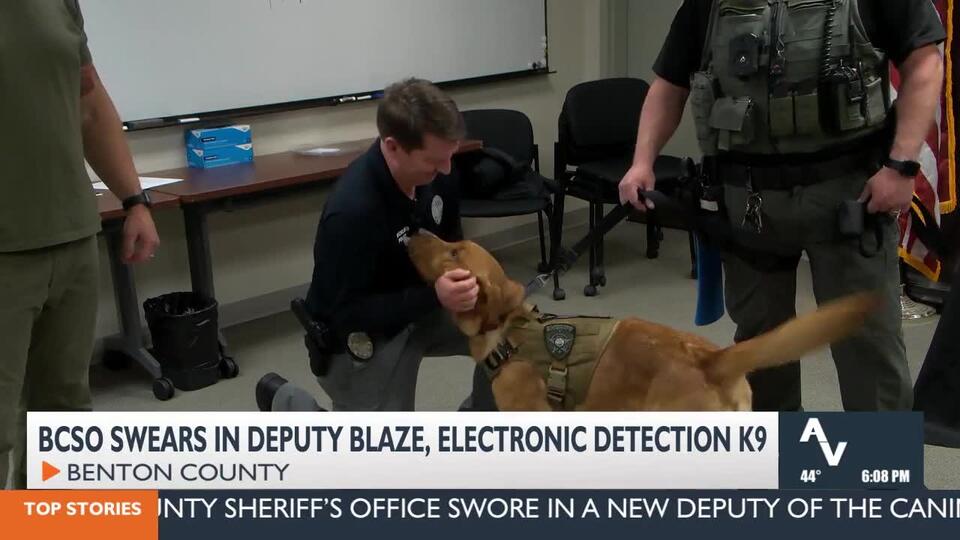 Benton County Sheriff's Office introduces new Electronic Detection K9, Deputy Blaze - NewsBreak