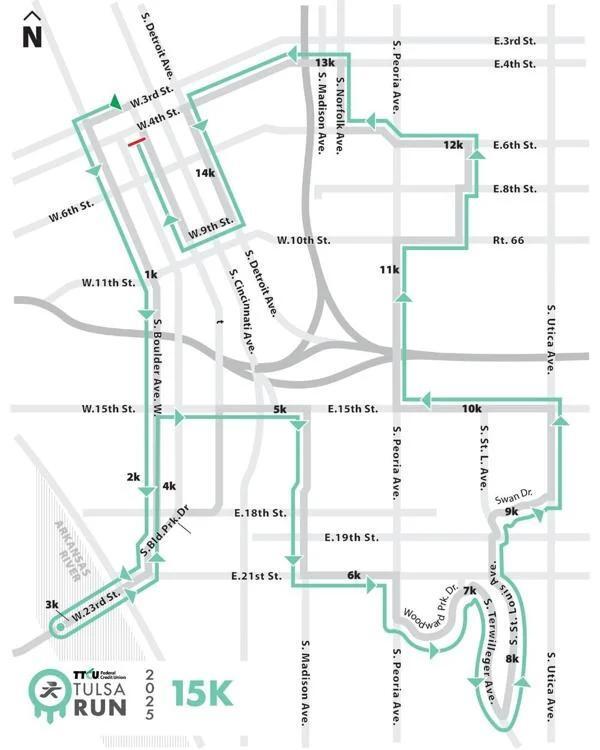TTCU and event organizers unveil 2025 TTCU Tulsa Run course and ...