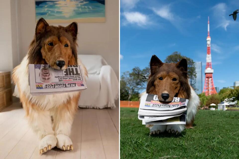 Man who spent $14K on hyper-realistic collie costume so he could live ...