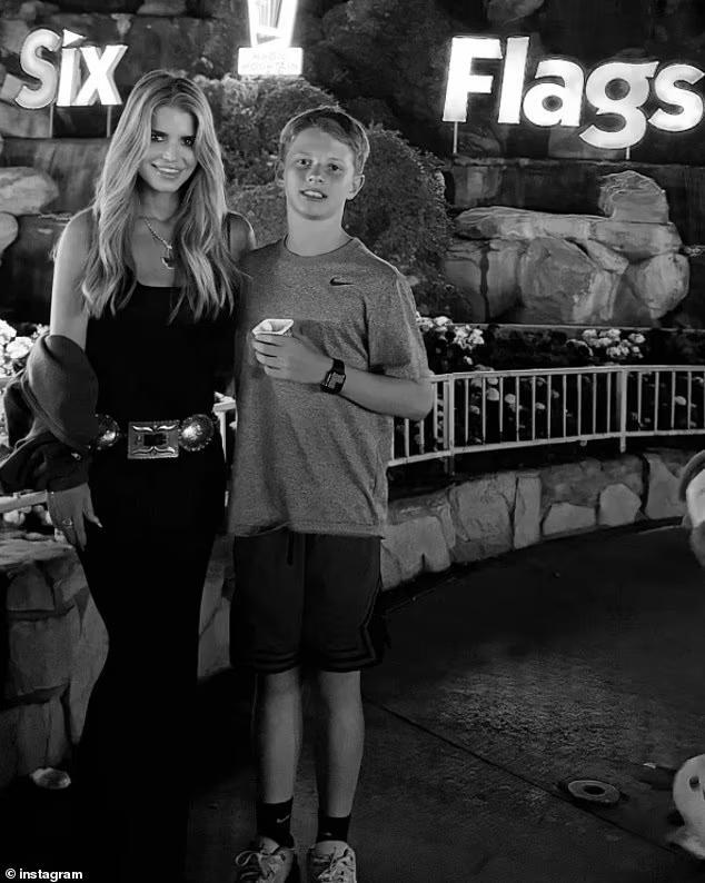 Jessica Simpson, 45, is dwarfed by her towering son, 12, in sweet snap ...