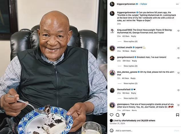 Revealed: George Foreman's inspirational last post just weeks before ...