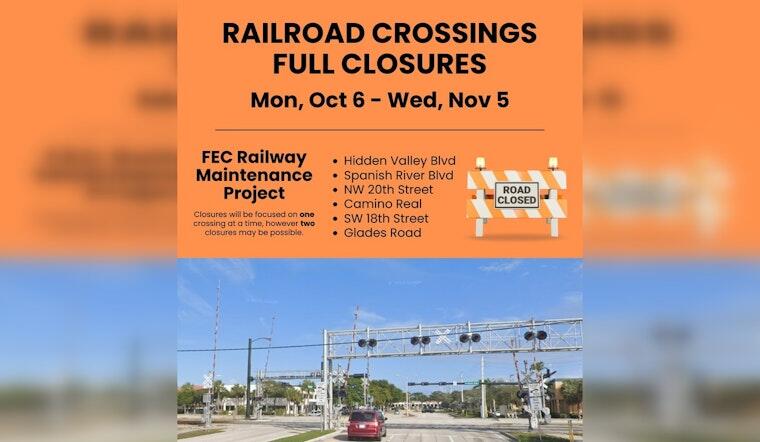 East Boca Raton Readies for Weeks of Detours Amid FEC Railroad ...