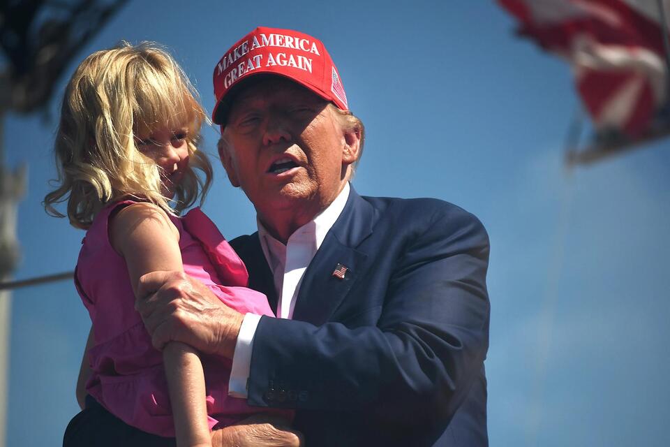 'Vote for grandpa': Trump introduces grandchildren at rally in ...