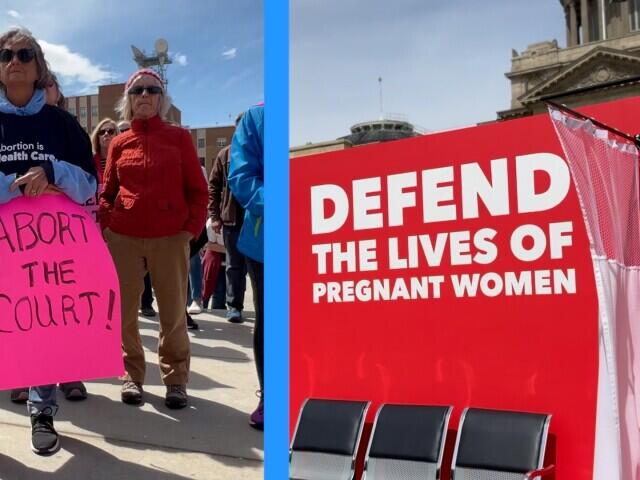 Supporters rally for emergency abortions ahead of Supreme Court hearing ...