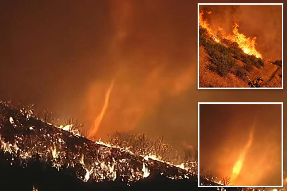 Eerie ‘firenado’ spins up as deadly wildfires rage across Los Angeles ...